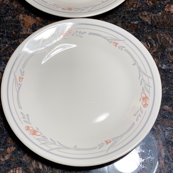 Corelle | Dining | 4 Corelle Rose 6 34 Bread Plates | Poshmark